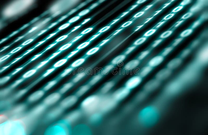 Binary Code Close Up Design.3d Rendering Stock Illustration ...