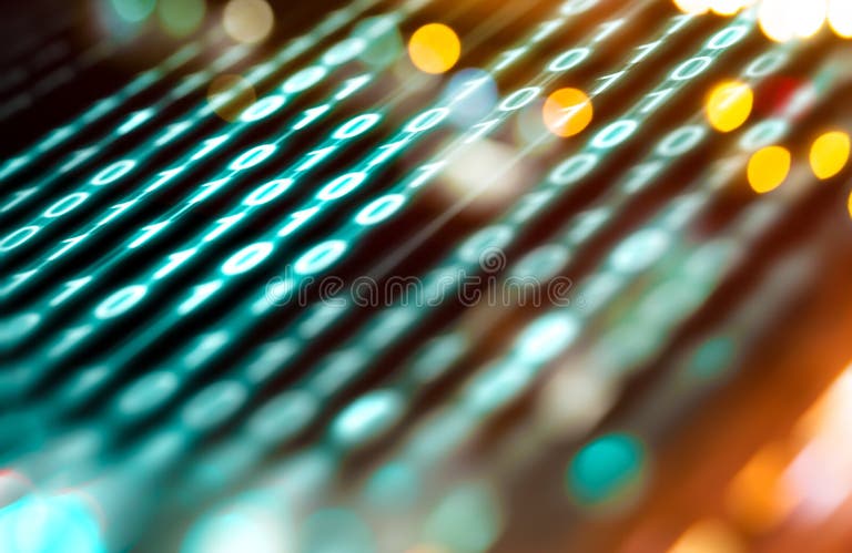 Binary Code Close Up Design.3d Rendering Stock Illustration ...