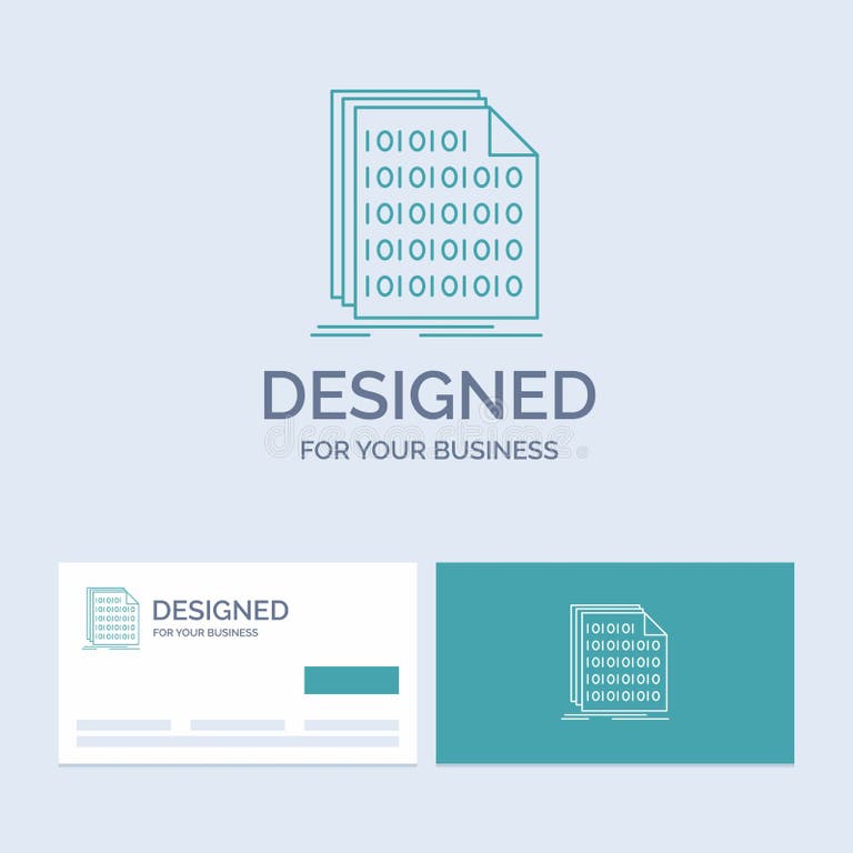 Binary, Code, Coding, Data, Document Business Logo Line Icon Symbol for ...