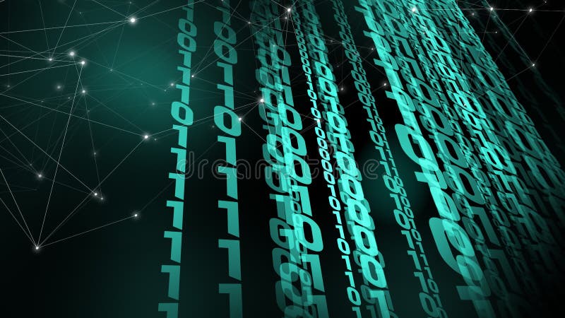 Artificial Intelligence Relies on Binary Code To Process Information and Make Decisions Stock ...