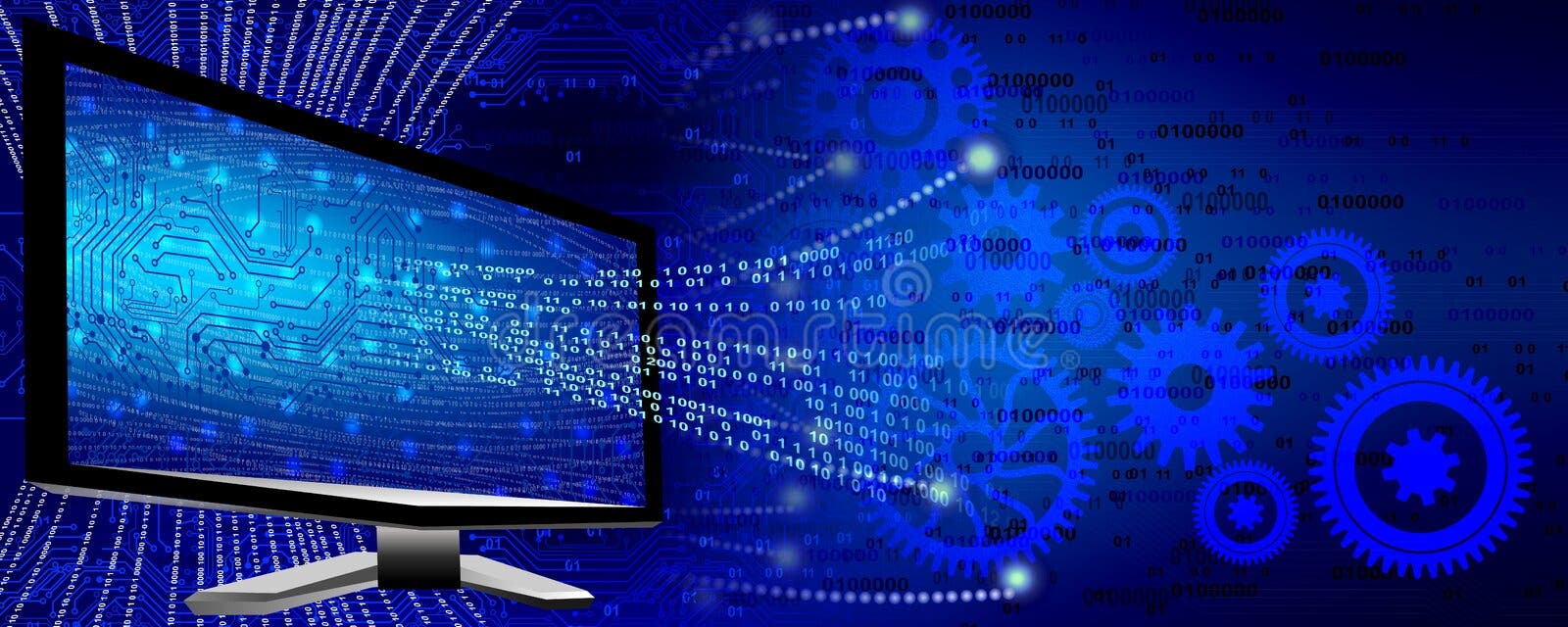 Binary Code Mobile Circuit Industrial Business Background. Background ...