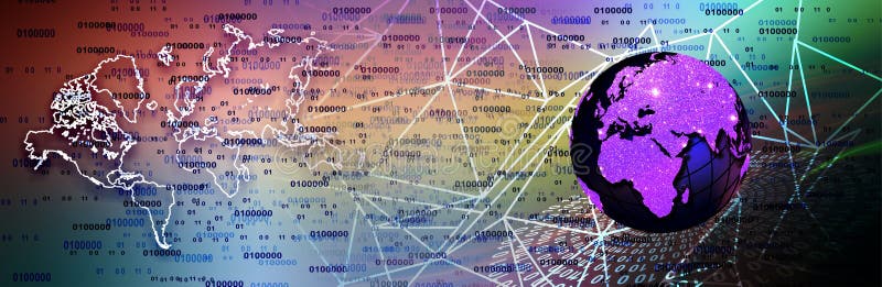 Binary Code Computer Circuit Industrial Business Background. Background ...