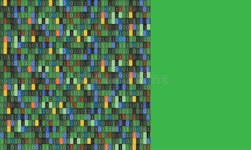 Binary Code Computer Matrix Background Art Design. Digits on Screen ...