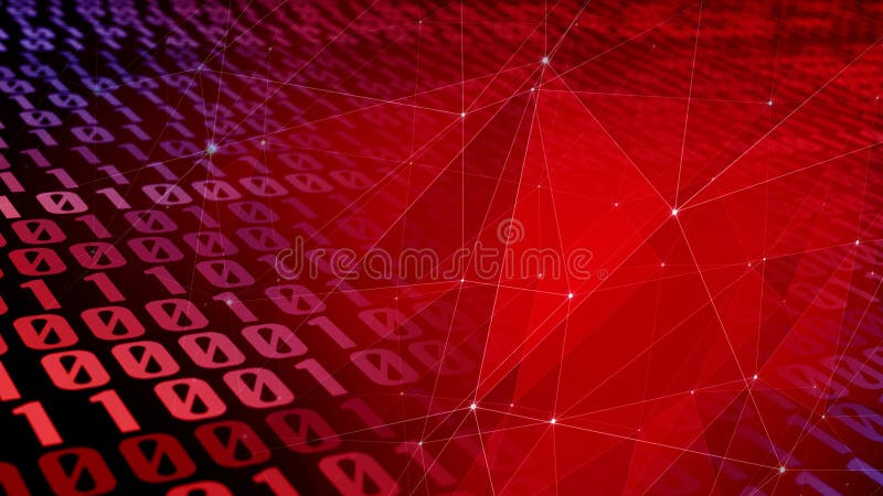 Binary Code Connected Binary Lines For Machine Learning Ai Cyber Attack And Cyber Security In
