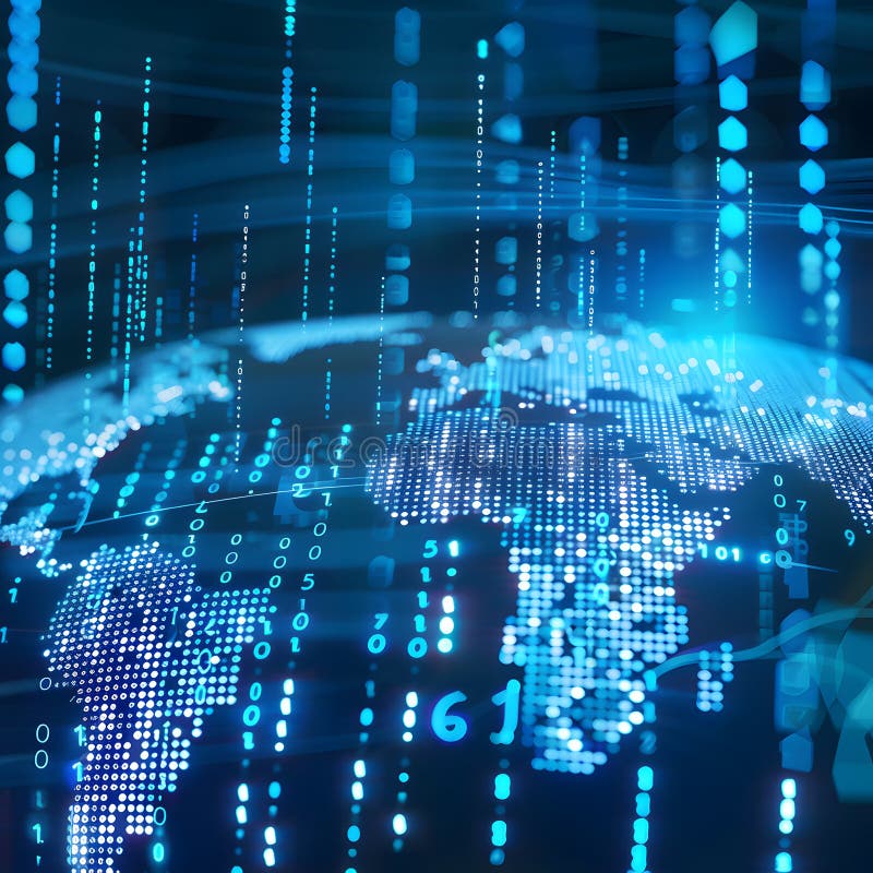 Binary Code Connecting Global Markets. Stock Illustration ...
