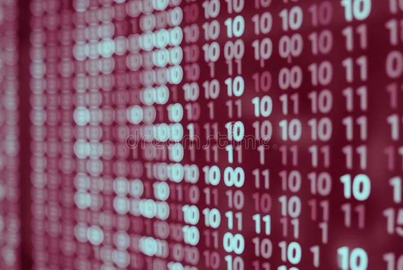 Binary Code in Cool Colors. Digital Abstract, Coding, Technology Stock ...