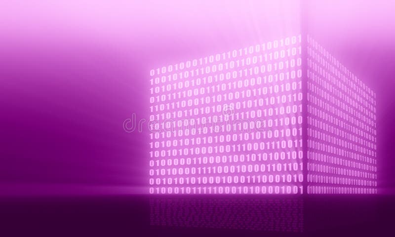 Binary code cube stock illustration. Illustration of decryption - 143316448
