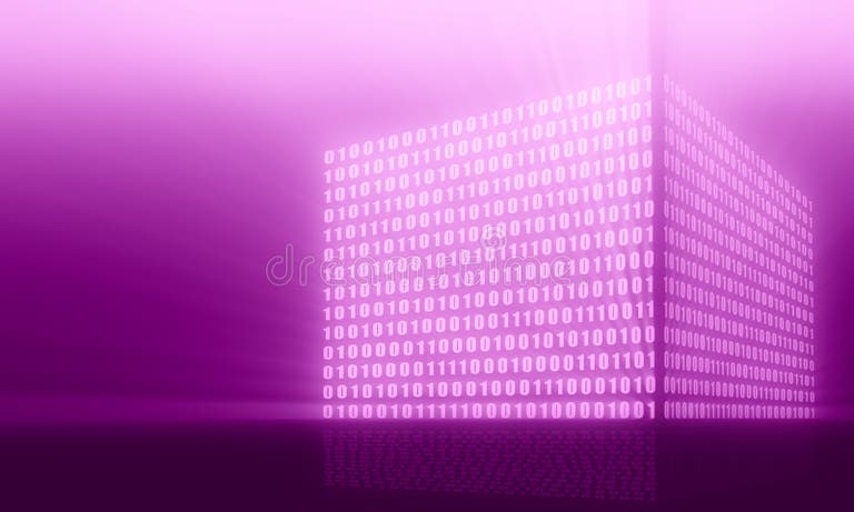Binary code cube stock illustration. Illustration of decryption - 143316448