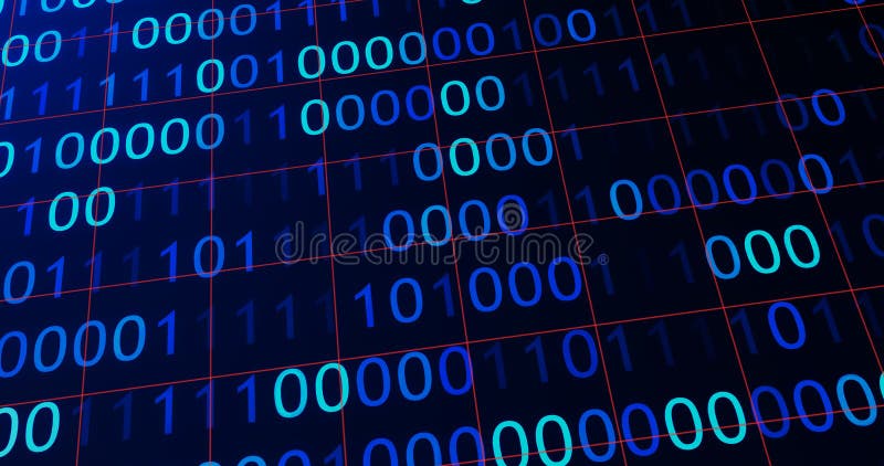 BINARY CODE 3D BG with CAMERA MOVEMENT. Stock Illustration ...
