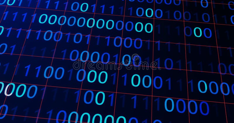 BINARY CODE 3D BG with CAMERA MOVEMENT. Stock Illustration ...