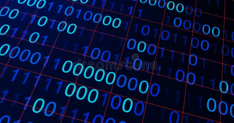 BINARY CODE 3D BG with CAMERA MOVEMENT. Stock Illustration - Illustration of circuit, server ...