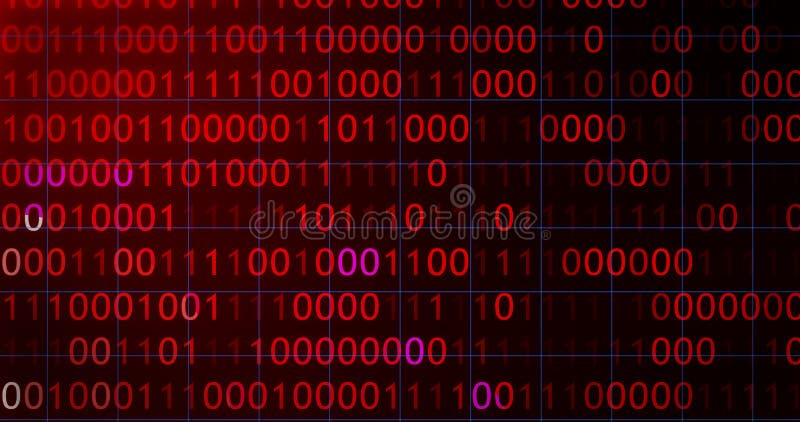 BINARY CODE 3D BG with CAMERA MOVEMENT. Stock Illustration ...