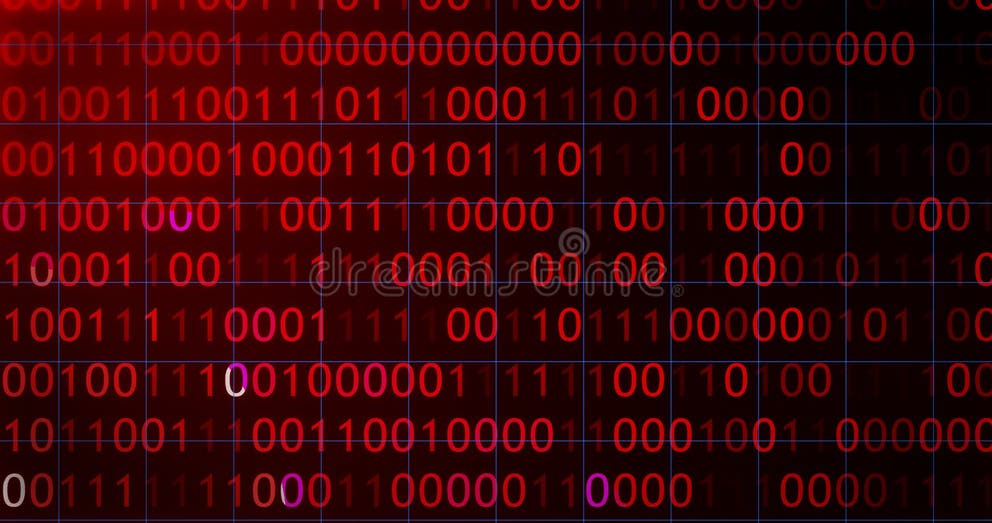 Binary Code 3d Bg with Camera Movement. Stock Illustration ...