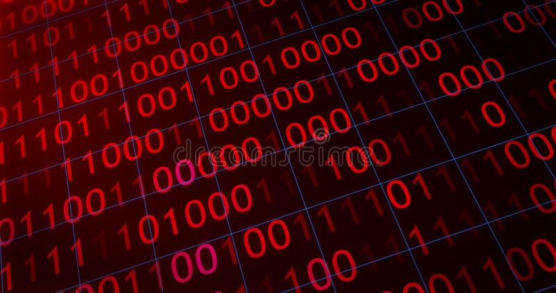 BINARY CODE 3D BG with CAMERA MOVEMENT. Stock Illustration - Illustration of server, cinematic ...