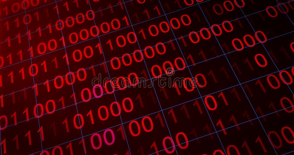 Binary Code 3d Bg with Camera Movement. Stock Illustration ...