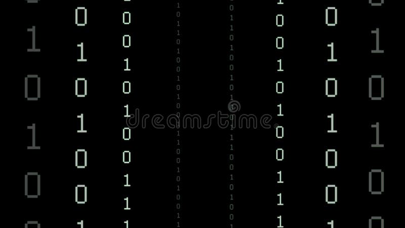 Binary Code on a Dark Background. Abstract Animated Background from ...