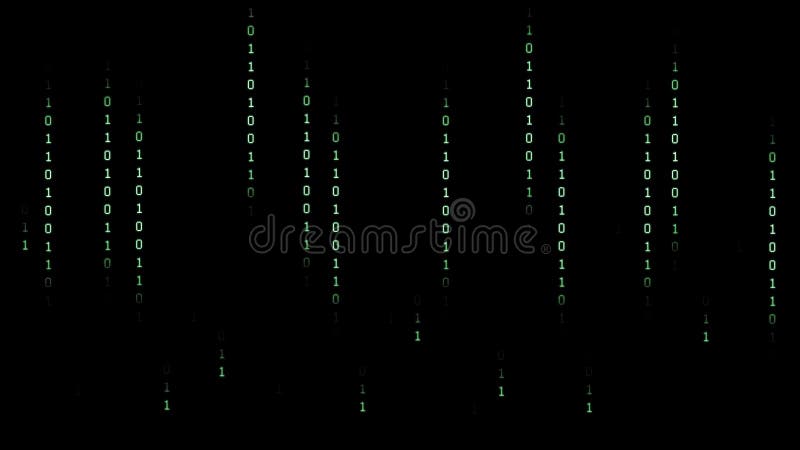 Binary Code on a Dark Background. Abstract Animated Background from ...
