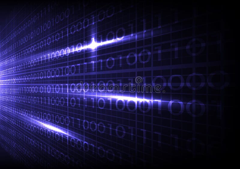 Binary Code Dark Blue Perspective Abstract Background Stock ... Binary Code Dark Blue Perspective Abstract Background Stock ...