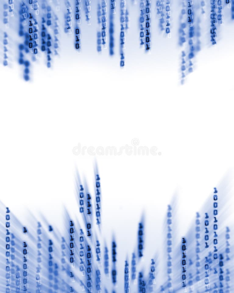 Glowing Binary Code Data Digits Flowing Computer Display Stock Photos ...