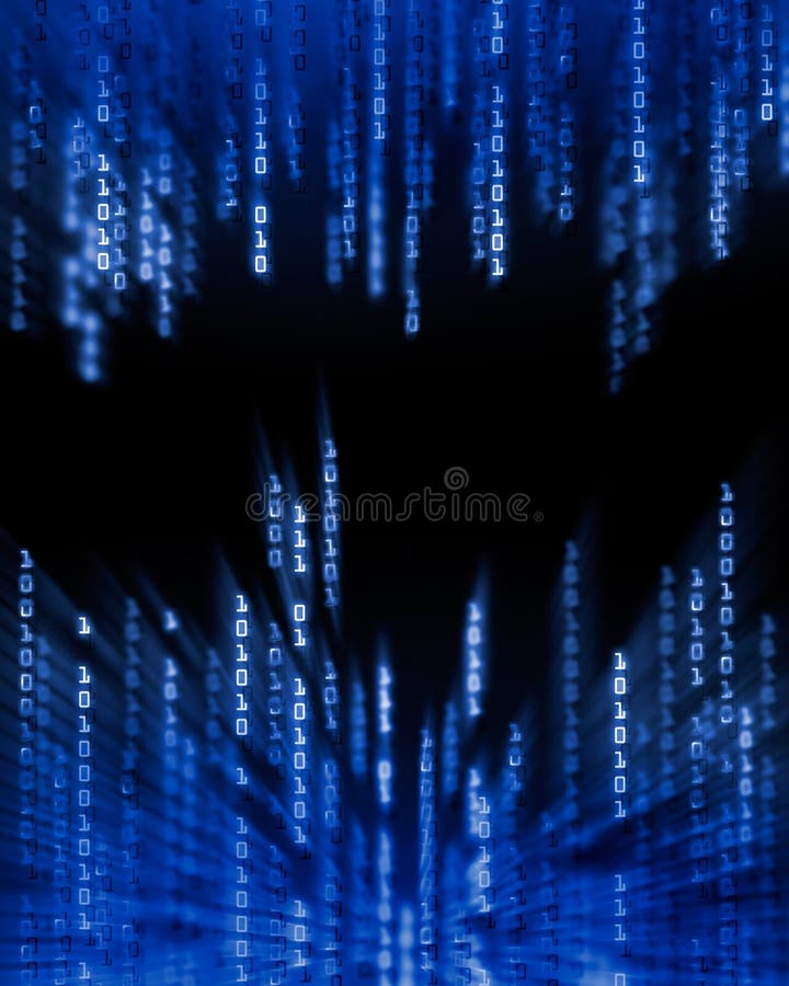 Binary Code Data Flowing On Display Stock Illustration Illustration Of Data Copy 11083439