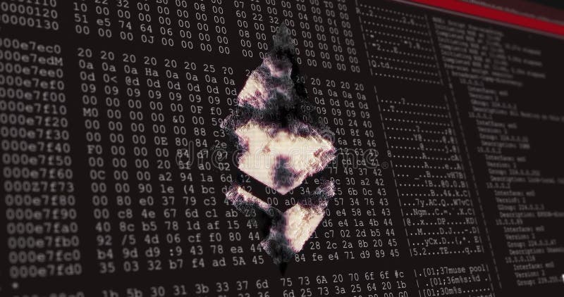 Binary Code and Data Processing Image Over Abstract Shape Stock Photo ...