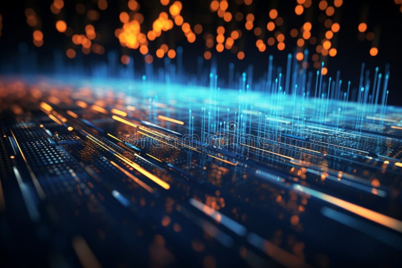 Binary Code and Data Storage Collide in a Futuristic 3D Rendering of ...