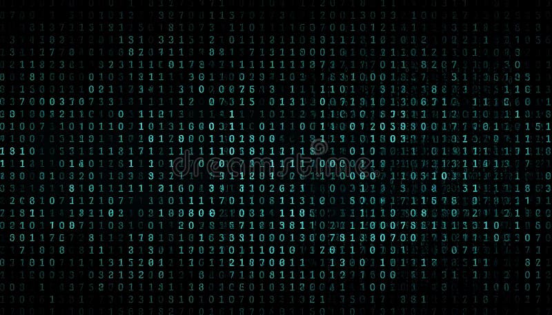 Binary Code Data Stream Background Stock Photo - Image of background, cybersecurity: 391960714