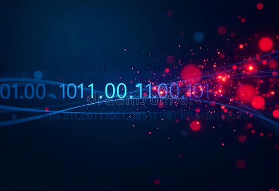 Binary Code Data Stream Digital Technology Abstract Stock Photo - Image ...