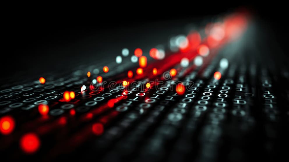 Binary Code Data Transfer, AI, Cloud Computing Background Stock Photo - Image of graphic ...