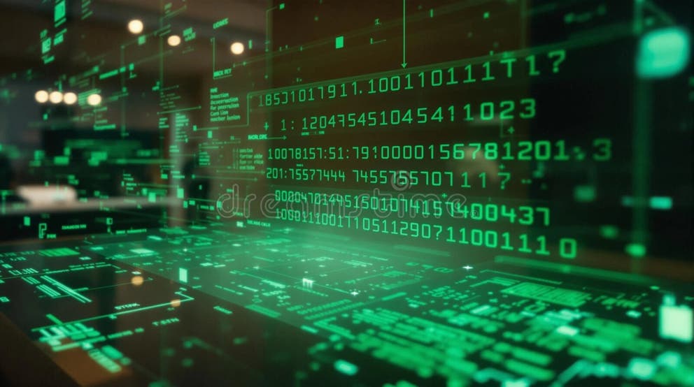 Binary Code on Digital Background Stock Illustration - Illustration of network, screen: 346452996