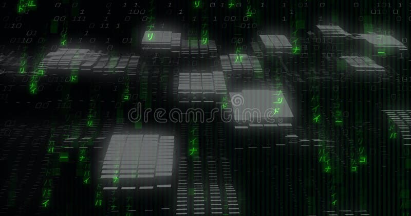 Binary Code and Digital Blocks, Image of Data Processing and Technology ... Binary Code and Digital Blocks, Image of Data Processing and Technology ...