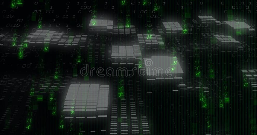 Binary Code and Digital Blocks, Image of Data Processing and Technology ...