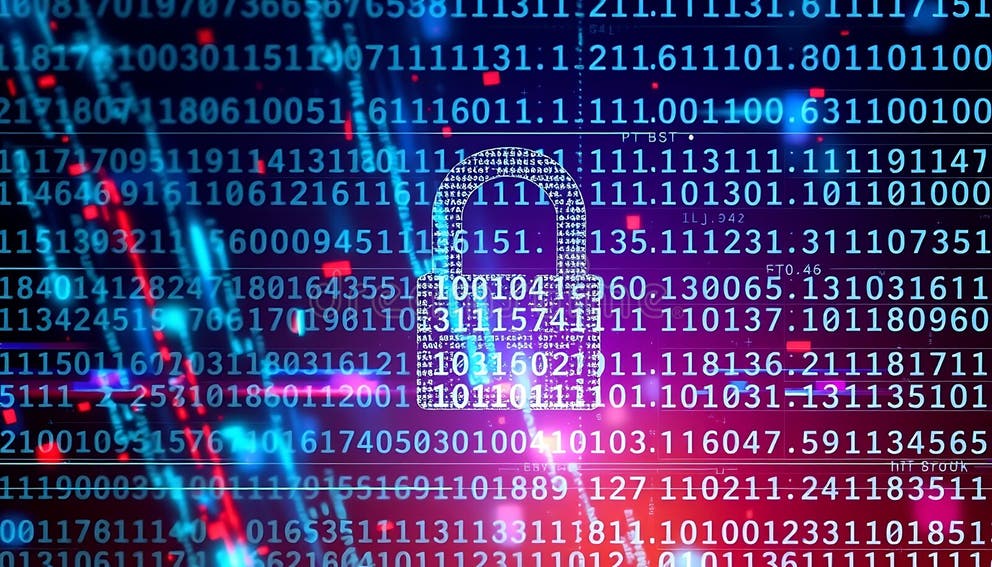 Binary Code Digital Data Stream Tech Generative AI Stock Illustration - Illustration of digital ...