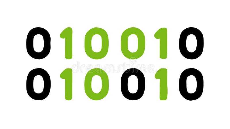 Binary Code Digital Data Symbol, Technology and Programming, Vector ...