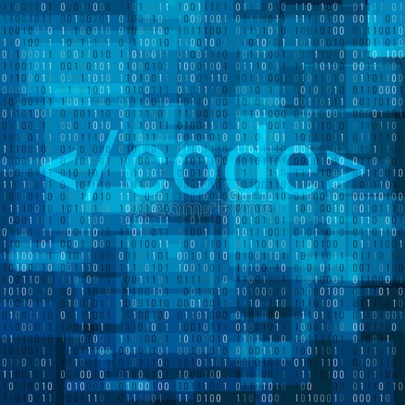 Binary Code Digital Technology Background. Computer Data by 0 and 1 ...