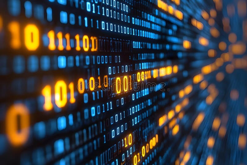 Binary Code Digital Technology Background for Data Networks and ...
