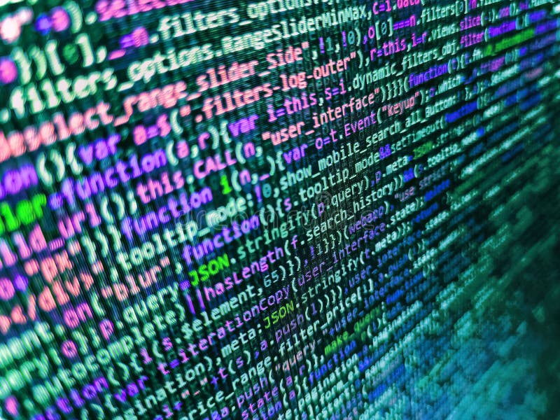 Binary Code Digital Technology Background Javascript Functions Variables Objects Application