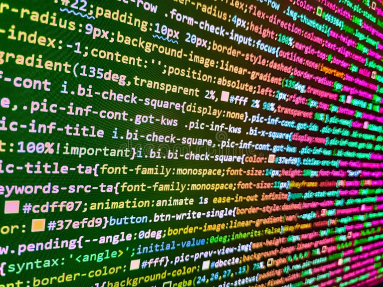 Binary Code Digital Technology Background. Modern Web Development ...