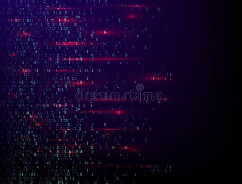 Binary Code Digital Technology. Data Sorting. from Chaos To System. Artificial Intelligence.Big ...