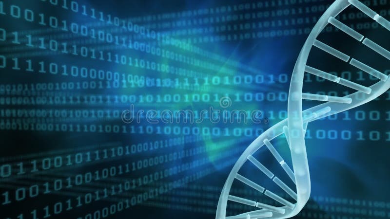 Binary code and dna helix stock footage. Video of glowing - 142729830