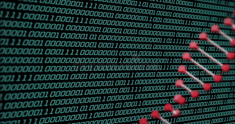 Binary Code with DNA Strand Animation Stock Video - Video of ...