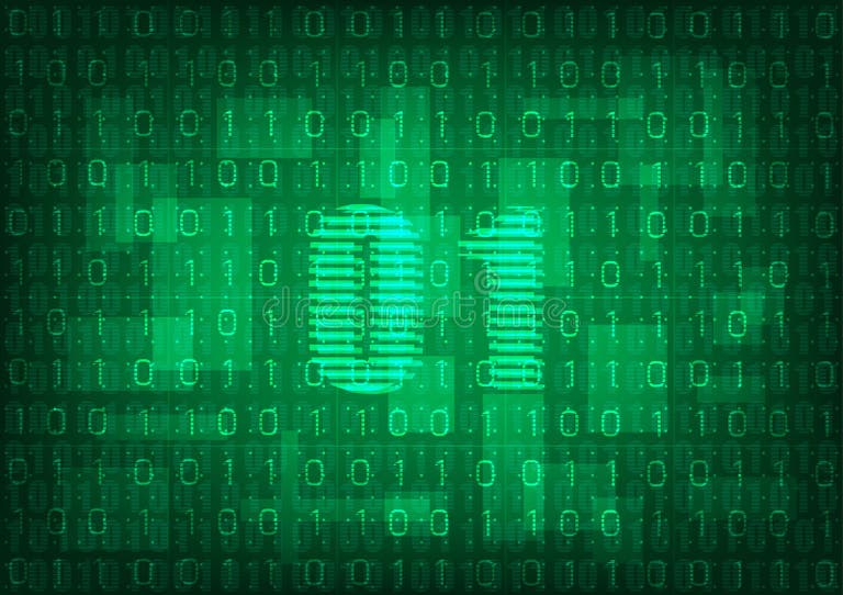 Binary Code on Dots and Grid Stock Illustration - Illustration of connection, system: 376371154