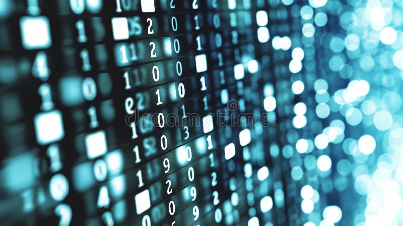 Binary Code Dynamics: the Language of Digital Data Stock Illustration ...