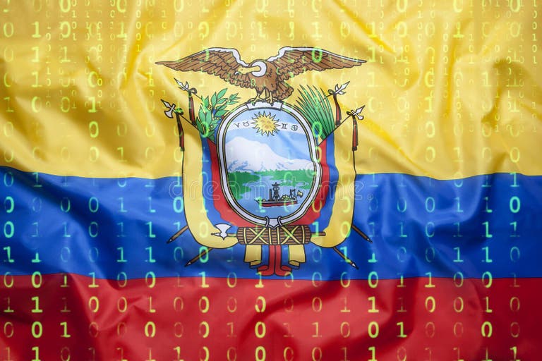 Binary Code with Ecuador Flag, Data Protection Concept Stock Photo ...