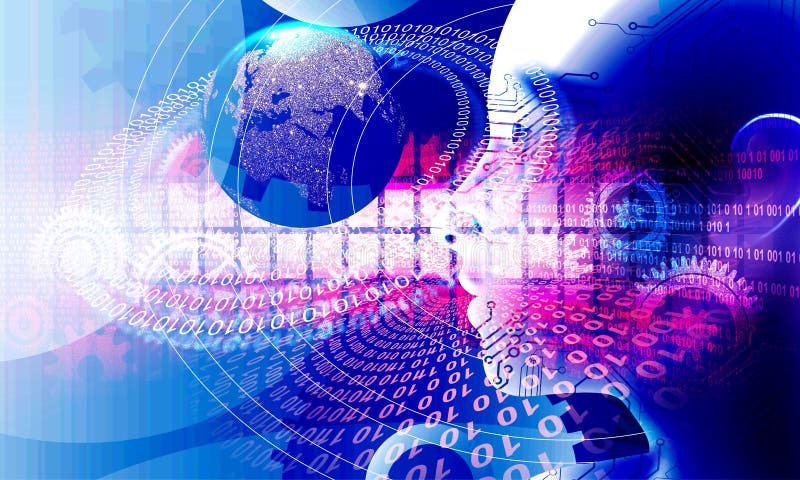 Binary Code Eye Background, Artificial Intelligence Digital Eye Abstract Technology Background ...