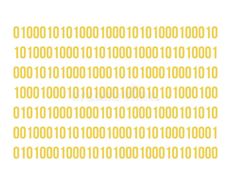 Binary Code Flat Line Color Isolated Vector Object Stock Vector