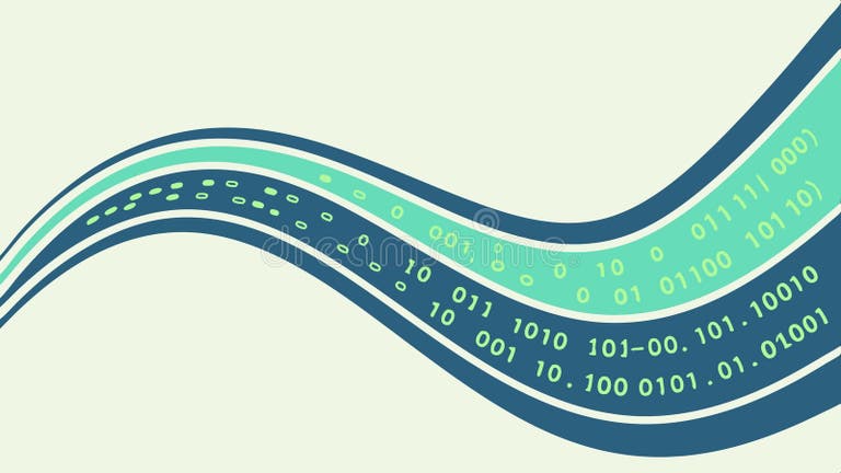 Binary Code Flow Design, Technology and Digital Data Vector Design ...