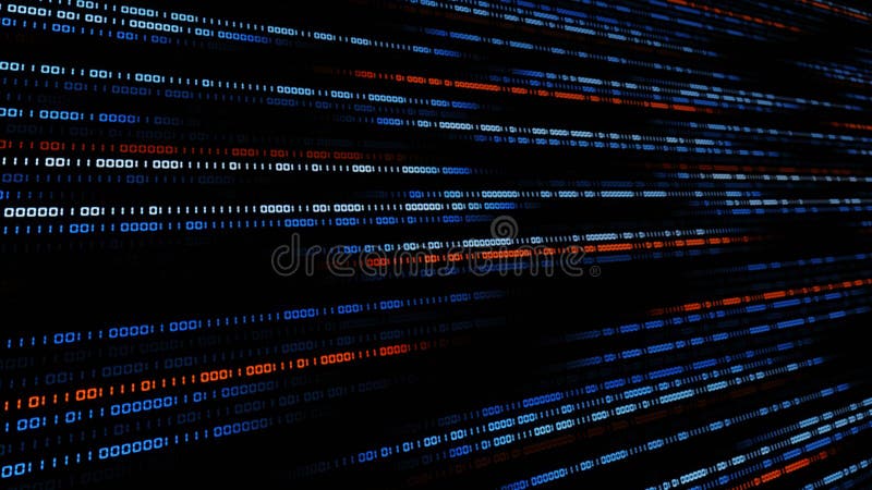 Binary Code Flow Information Technology Concept Digital Systems