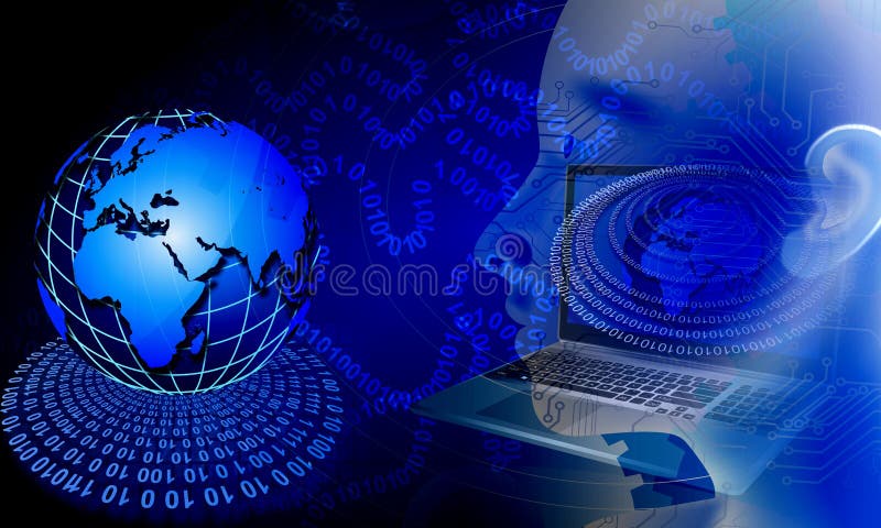 Binary Code Background Digital Abstract Technology Background Java Coding Stock Vector