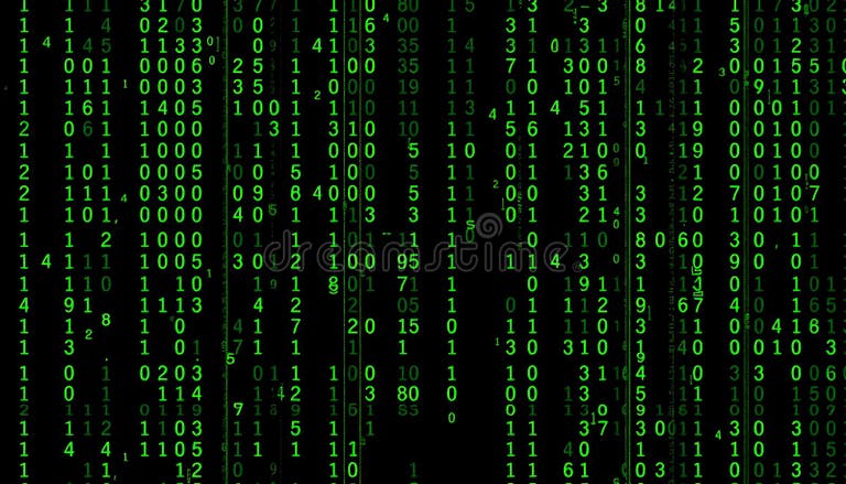 Binary Code Green Matrix, Digital Data, Computer Language, Tech ...